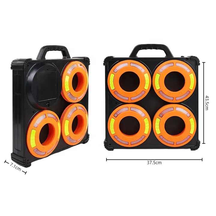 Rechargeable RGB LED Barricade Warning Lights 8 Pack for Traffic Safety ...
