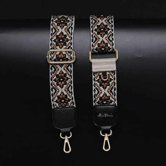 Custom Adjustable Design logo Detachable Wide Black Bag Shoulder Strap ...