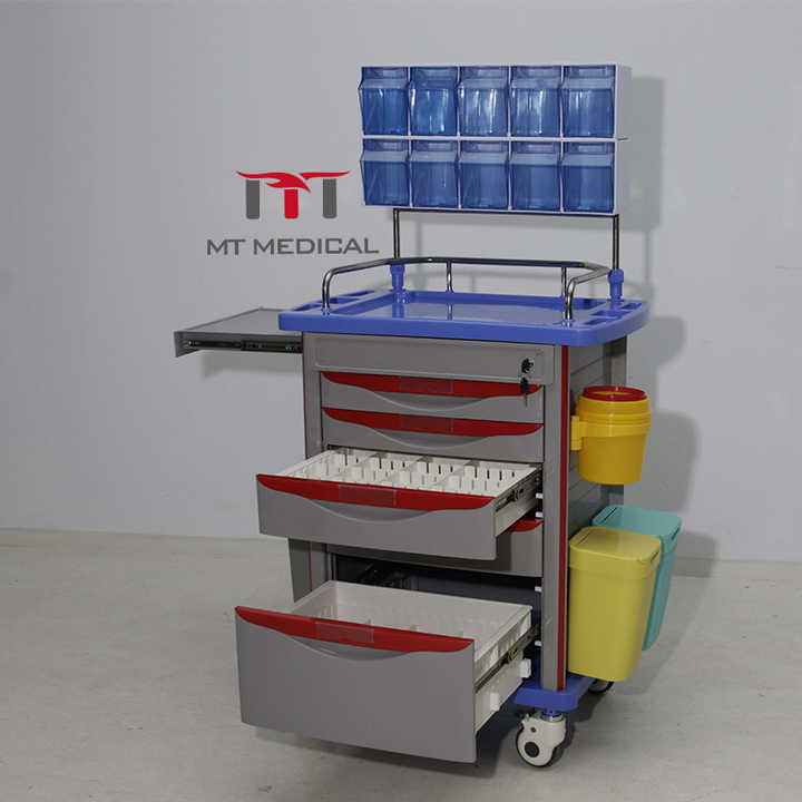 MT MEDICAL Hospital Resuscitation Crash Cart - Emergency Trolley