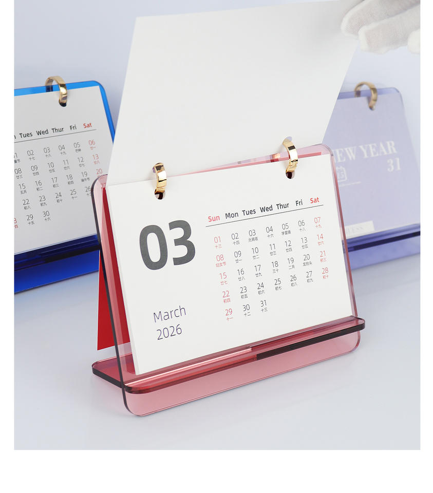 Promotional 2026 Acrylic Desktop Countdown Calendar Elegant Minimalist ...