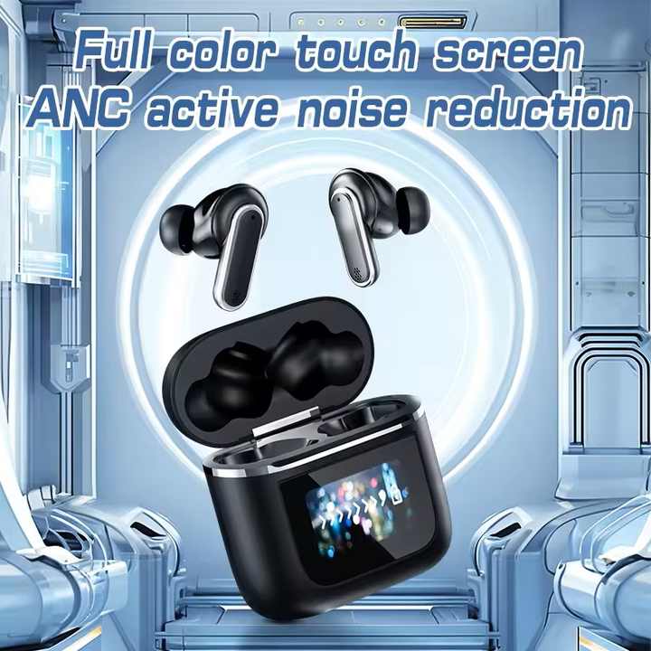 New Design Best Quality ANC Tws Earbuds Wireless Headphones LED Touch ...