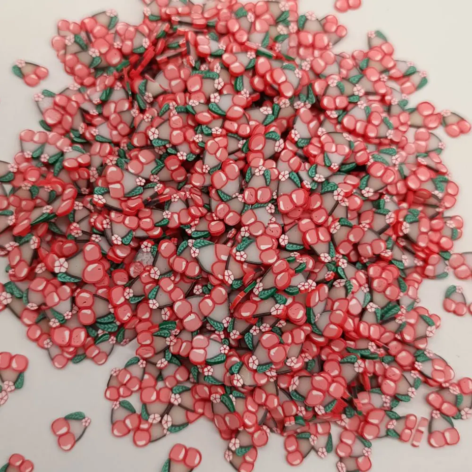 1kg Small Fruit Cherry Polymer Clay Slices Slime Filling Kids Craft ...