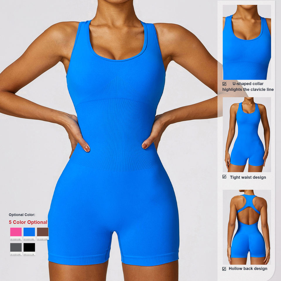 Workout Romper Women One Piece Slimming Jumpsuit Bodysuit