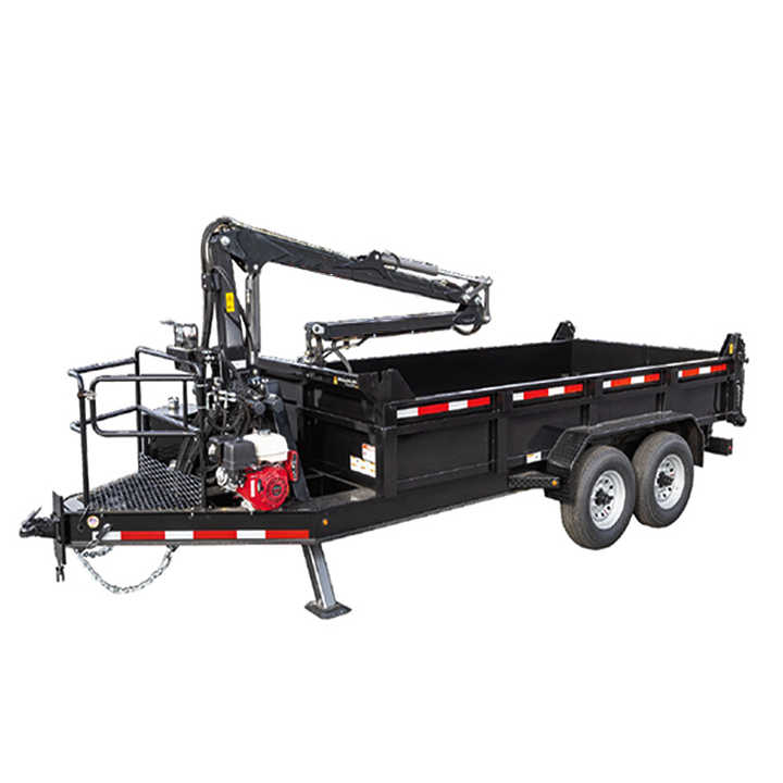 Farma Log Loader Trailer Motorised Log Crane with Grapple Rotator ...