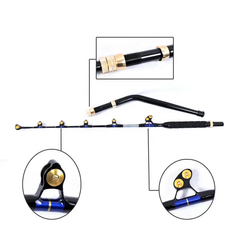 Topline Saltwater Offshore Rod 5ft 6inch 20-130LBS 5+1 Big Guide Deep ...