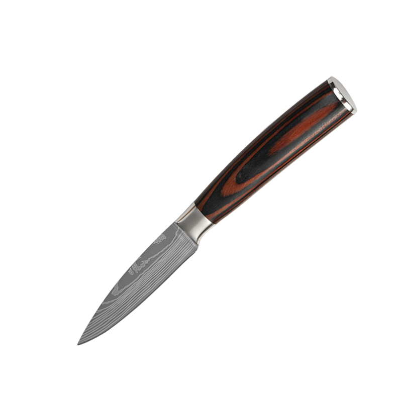 High Carbon Stainless Steel Damascus Laser Pattern Paring Slicing ...