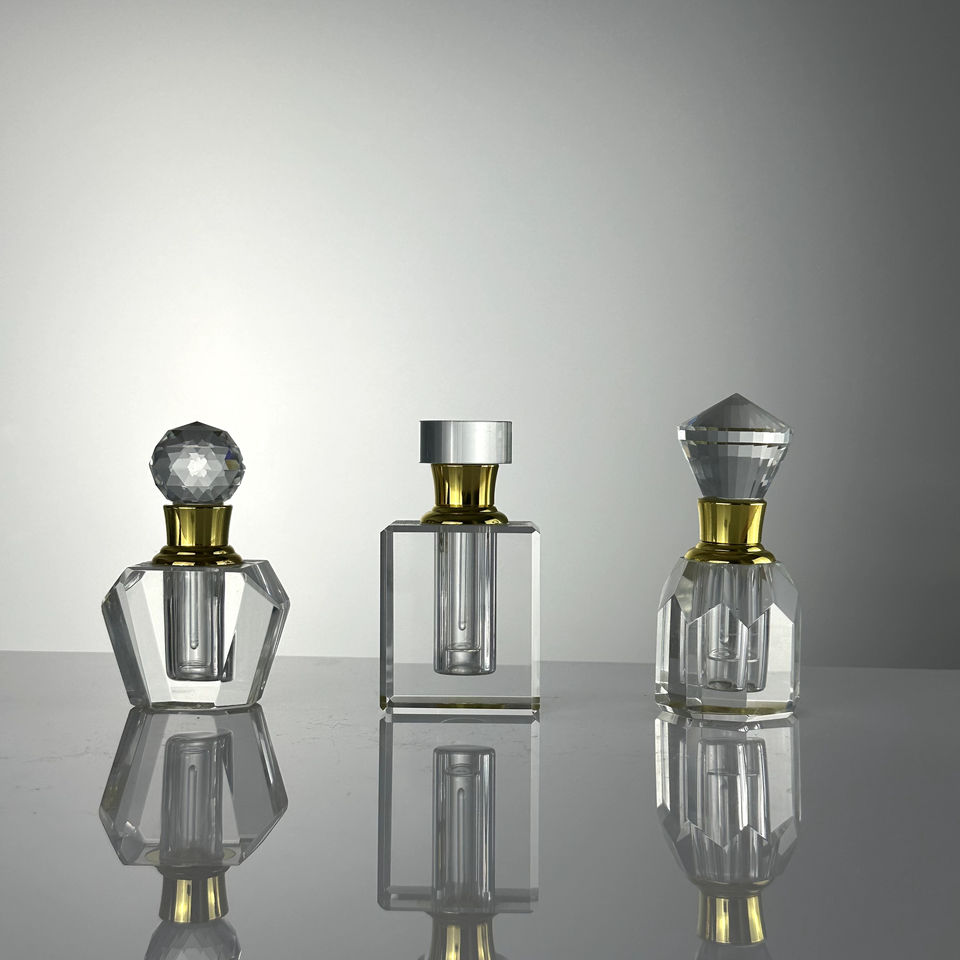 6ML Square Luxury Crystal Glass Bottle for Arabic Perfume