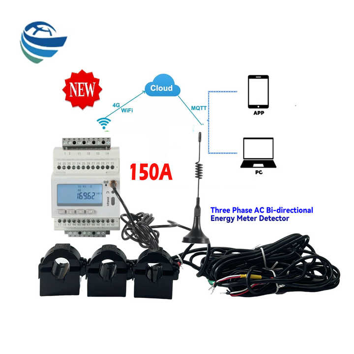 3-Phase Voltage Monitor 4G Wifi 3pc 150A Current Transformers Electric ...