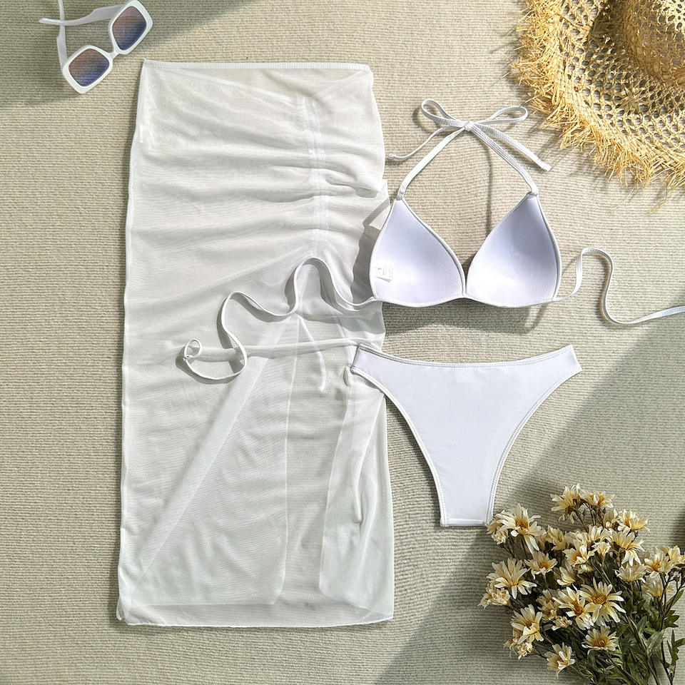 TW 2026 Customized New Solid Fashion Sexy Three-Piece Bikini Swimsuit ...