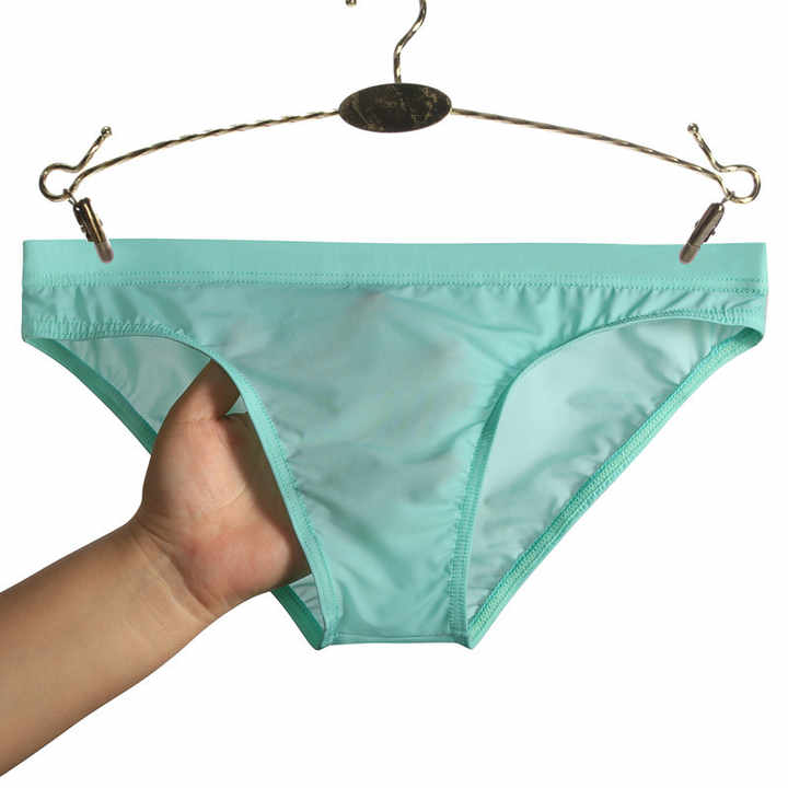 Sexy Gay Sissy Briefs Lightweight Silky Pouch Underwear Translucent ...