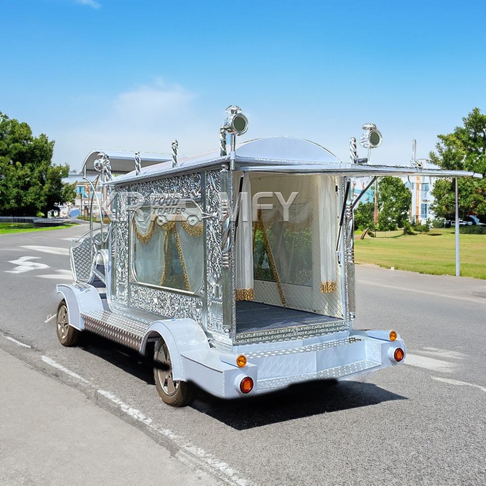Funeral Horse-Drawn Hearse Electric Trailer Steel Casket Chariot Horse ...