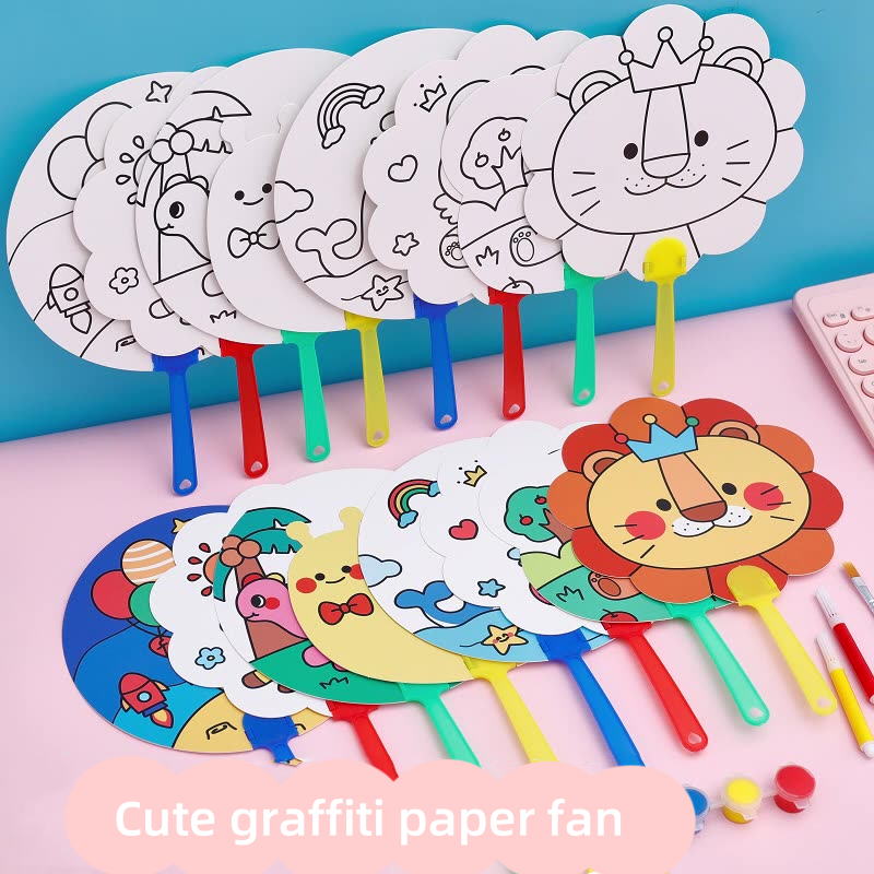 Cartoon Pattern Mini Graffiti Fanny DIY Painting Set with Paintbrushes ...