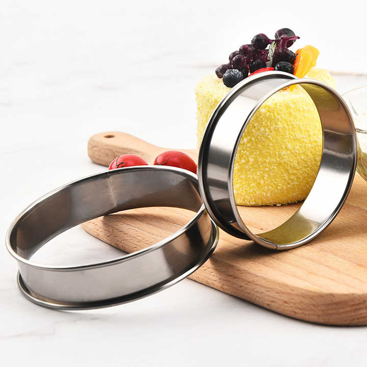304# Custom Donut Cutter Double Rolled Baking Stainless Steel Crumpet ...