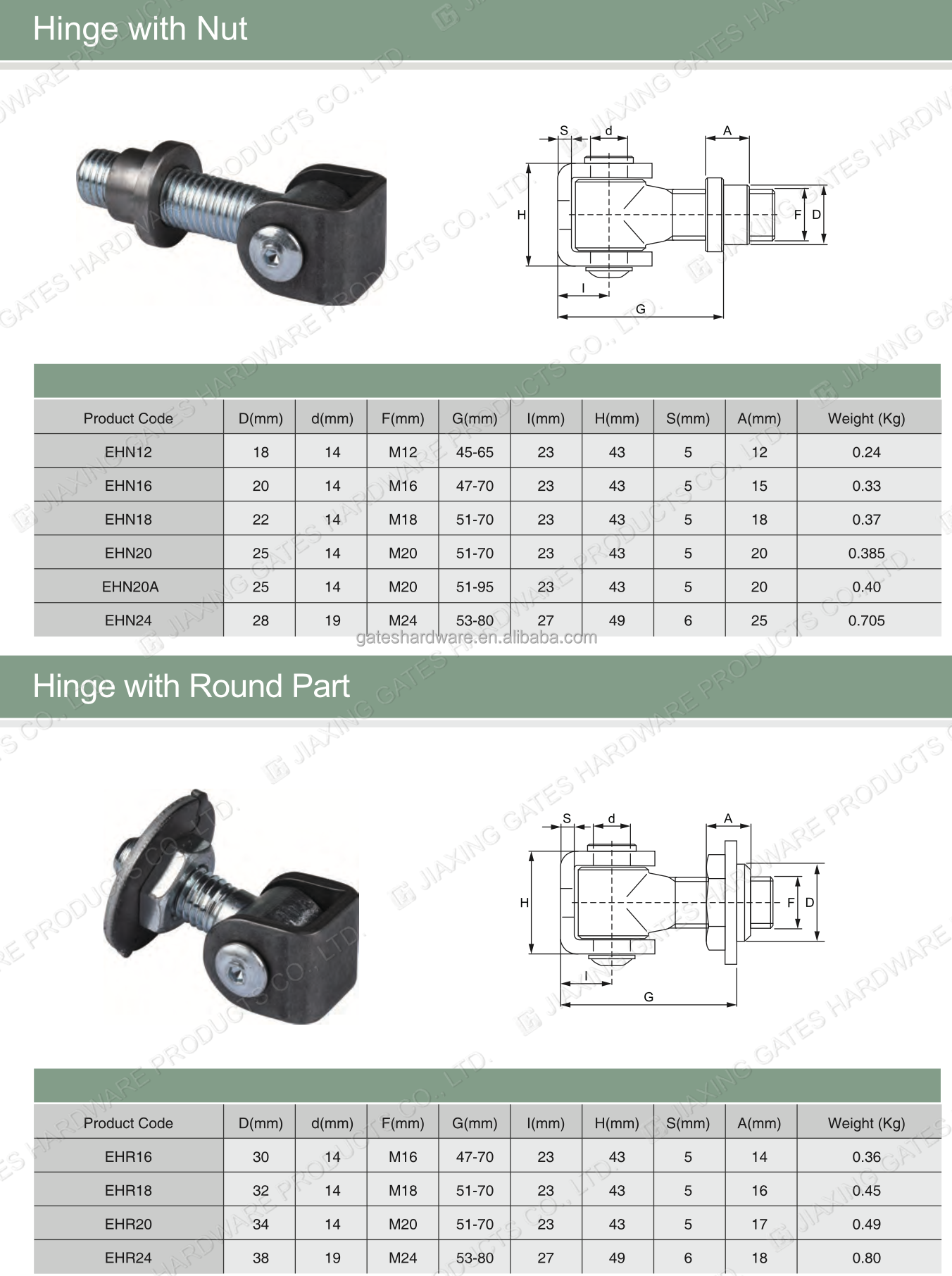 Galvanized Adjustable Gate Welding Hinge - Durable & Versatile