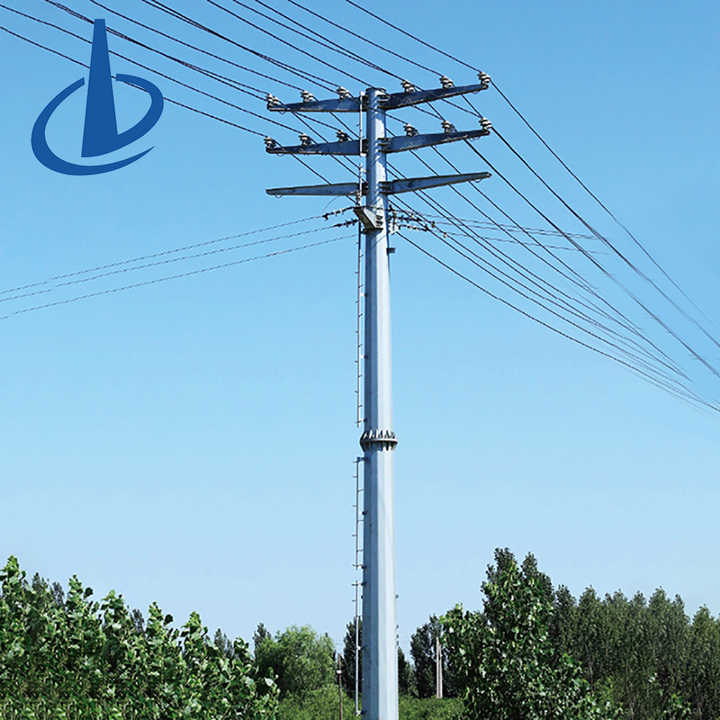 12 Meter Galvanized Electric Steel Pole - Low Voltage Polygon Power ...