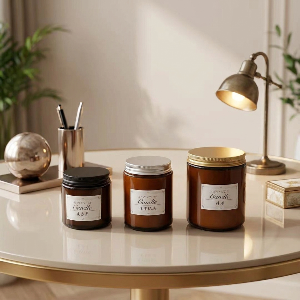 Empty Lidded Glass Jars Scented Candles Available in 3.5/5.5/8/18oz for ...