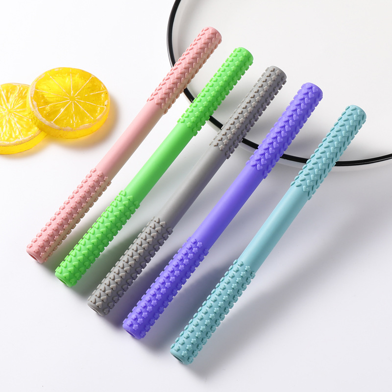 Hollow Teething Tube - BPA Free Silicone Baby Teether