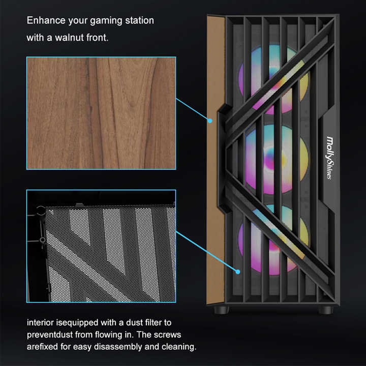 Wood Computer Case Towers EATX/ATX/Micro ATX Computer Case Gmaing PC ...