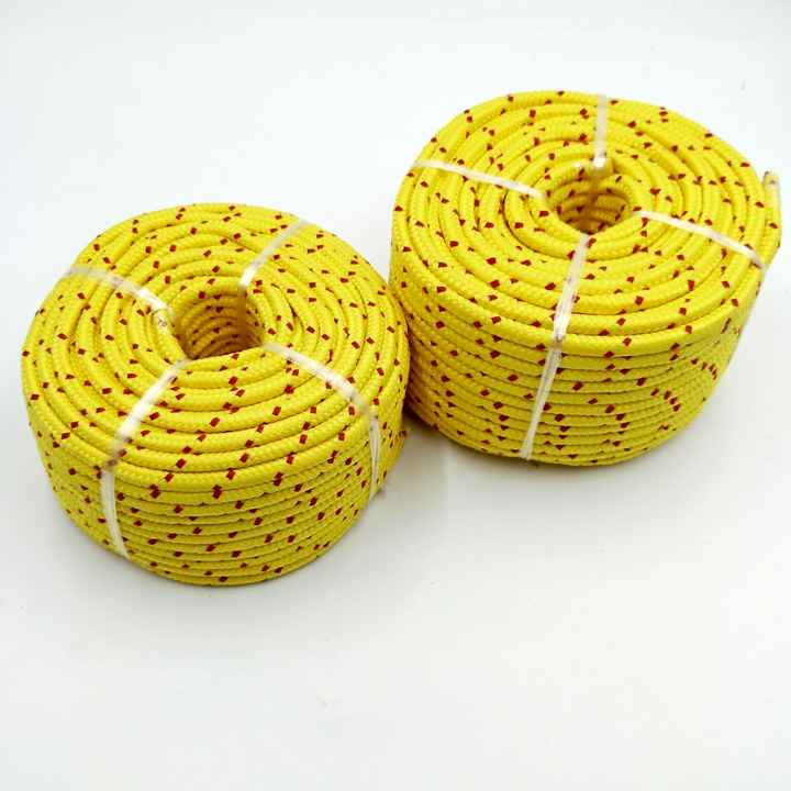 Florescence 8mmx200m Yellow Color Polypropylene PP Braided Ropes 16 ...