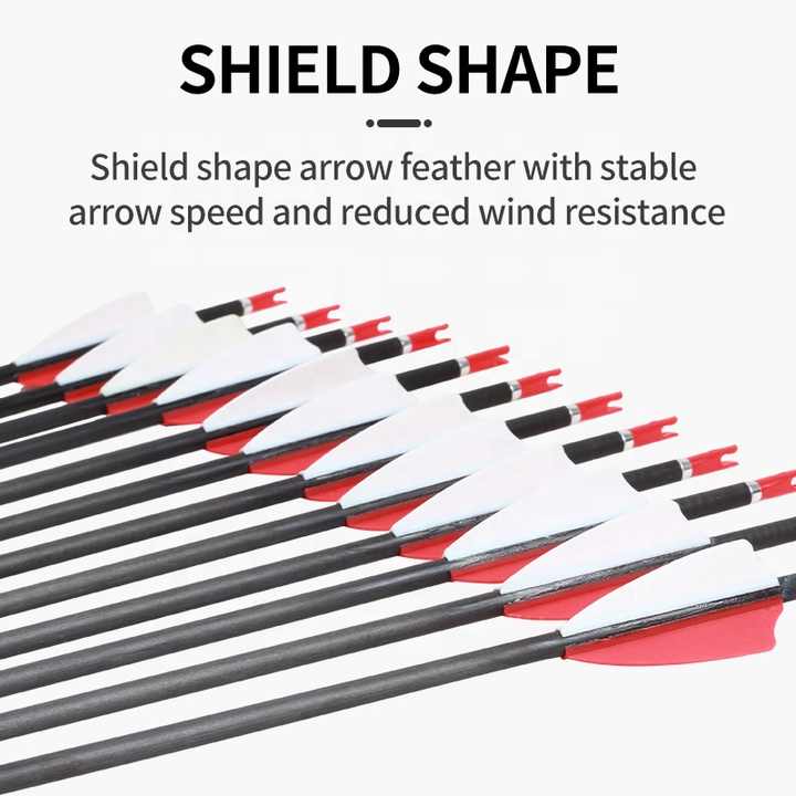 STARCN 4.2mm Pure Carbon Arrows - Ideal for Hunting & Competition