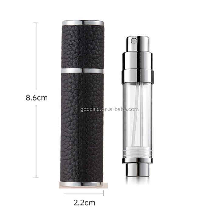 Mini 10ml Leather Travel Perfume Atomizer - OEM Magnet Cap