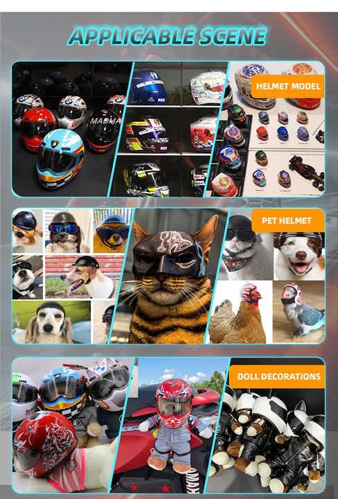 Motorcycle Toy Helmet - Miniature ABS Helmets for Collectors