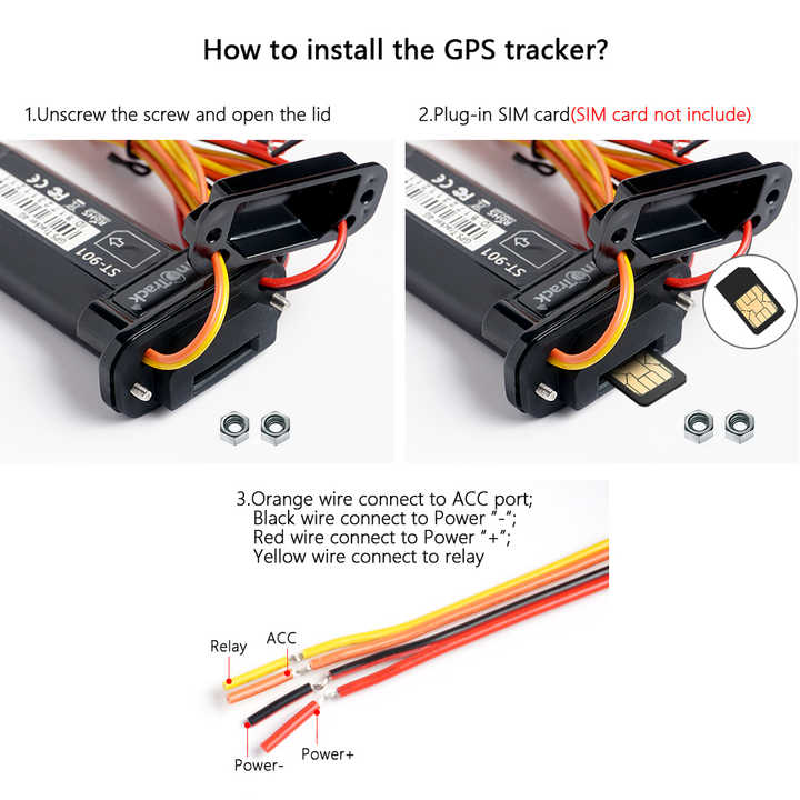 Sinotrack St-901l Gps Tracker With Free Tracking Software & Gprs Device