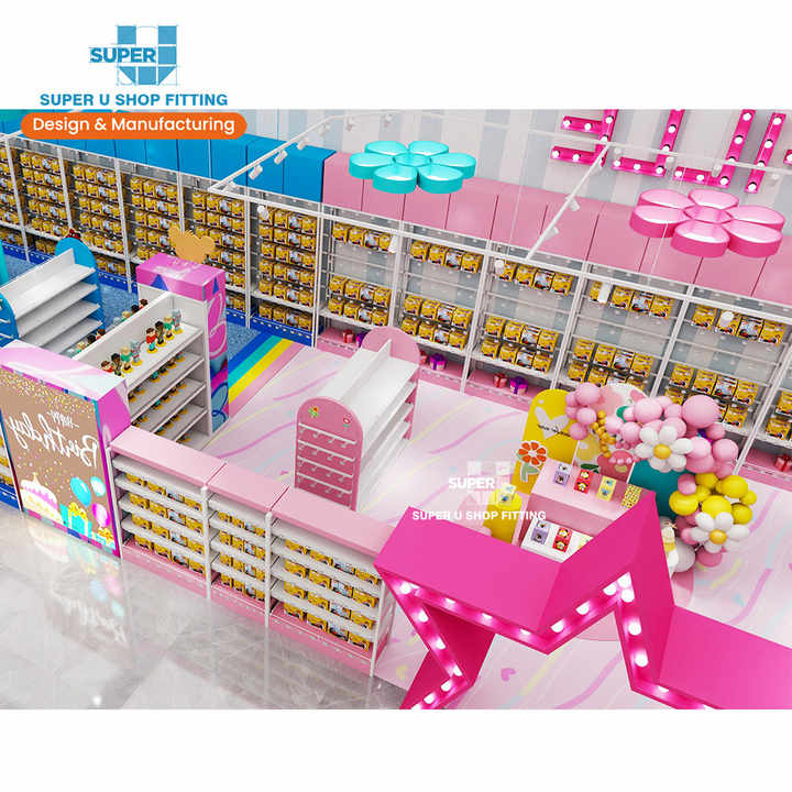 Custom Happy Birthday Toy Store Interior Design Showroom Balloons Gift ...