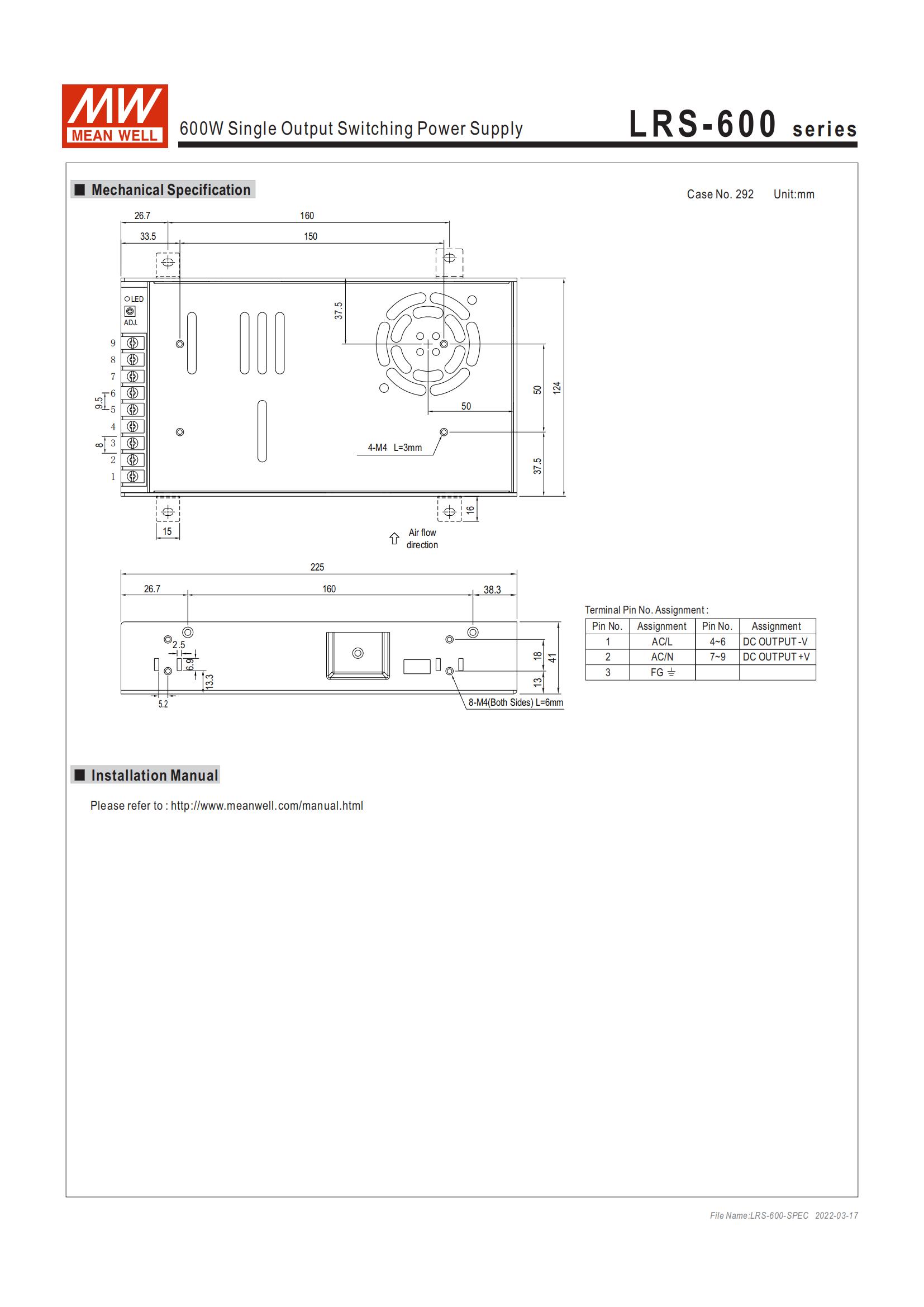 Bộ Đổi Nguồn Meanwell LRS-600-48 – Công Xưởng Máy - Vật Tư Công Nghiệp