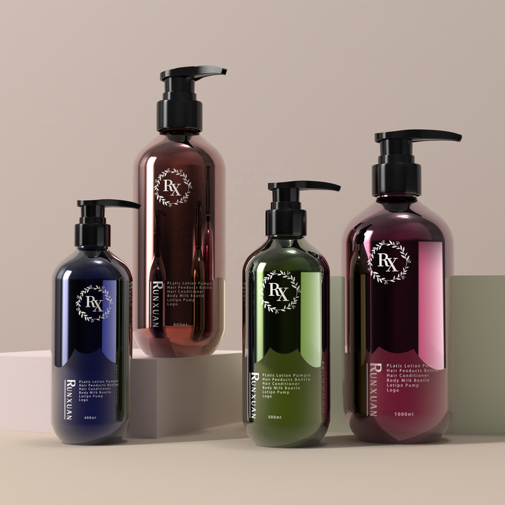 Runxuan OEM ODM 70ml 150ml 300ml 400ml 500ml 800ml 1000ml Empty Shampoo Hair Conditioner Hand ...
