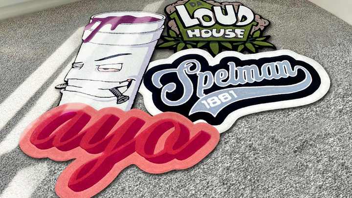 Custom Hand Tufted Center Sublimation LOGO Rug for Living Room