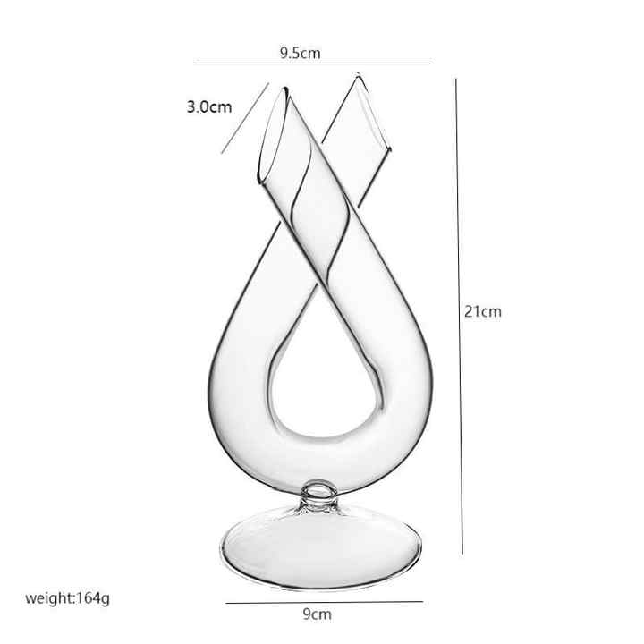 Modern Cross Glass Vases Home Office Decor Contemporary Classic Murano ...