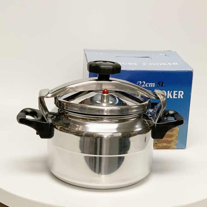 9L Aluminum Pressure Cooker - Fast Cook Olla for Gas & Induction