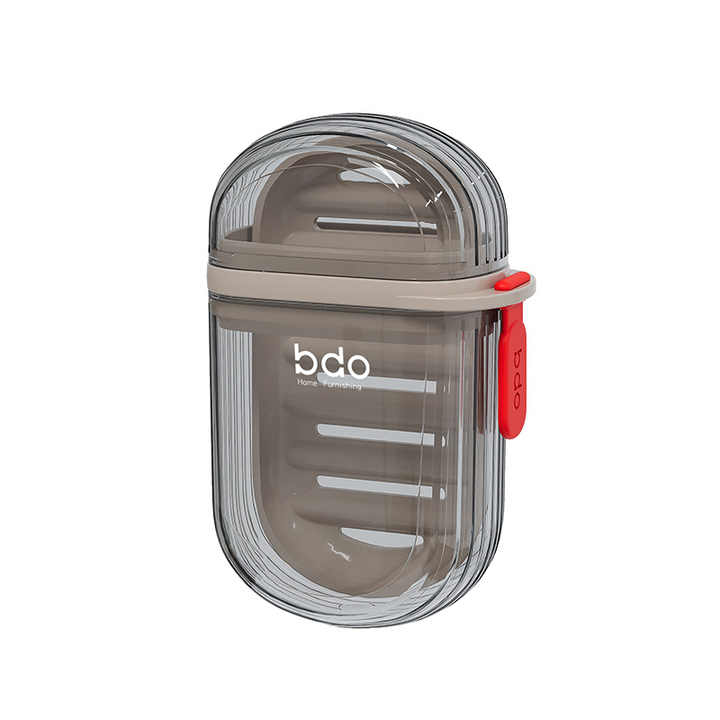 Good Design Portable Transparent Bathroom Plastic Soap Container Handle ...