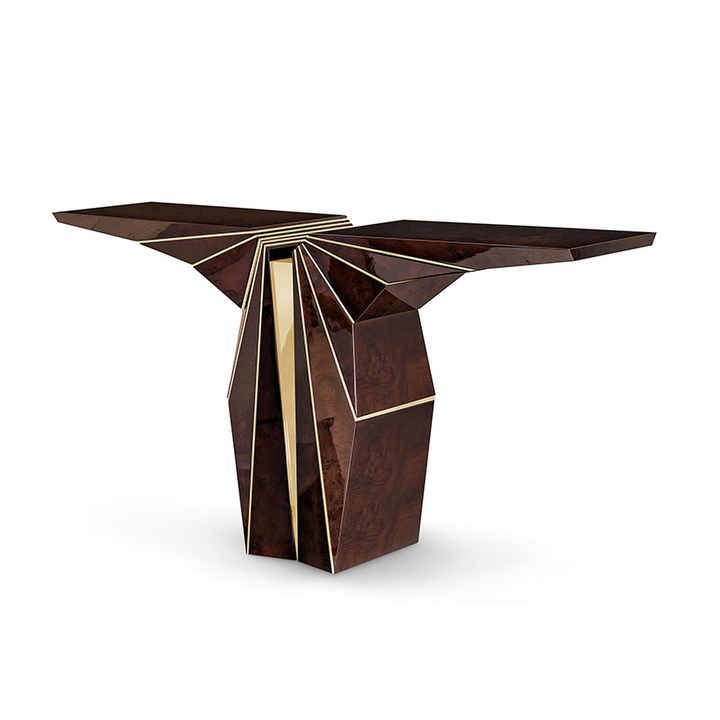 Italian Luxury Gold Stainless Steel Foyer Console Black Marble Texture ...