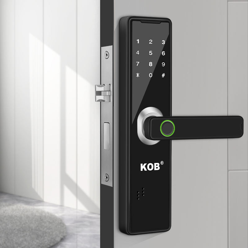 KOB Smart Home Aluminum Alloy Security Smart Lock Fingerprint Password ...