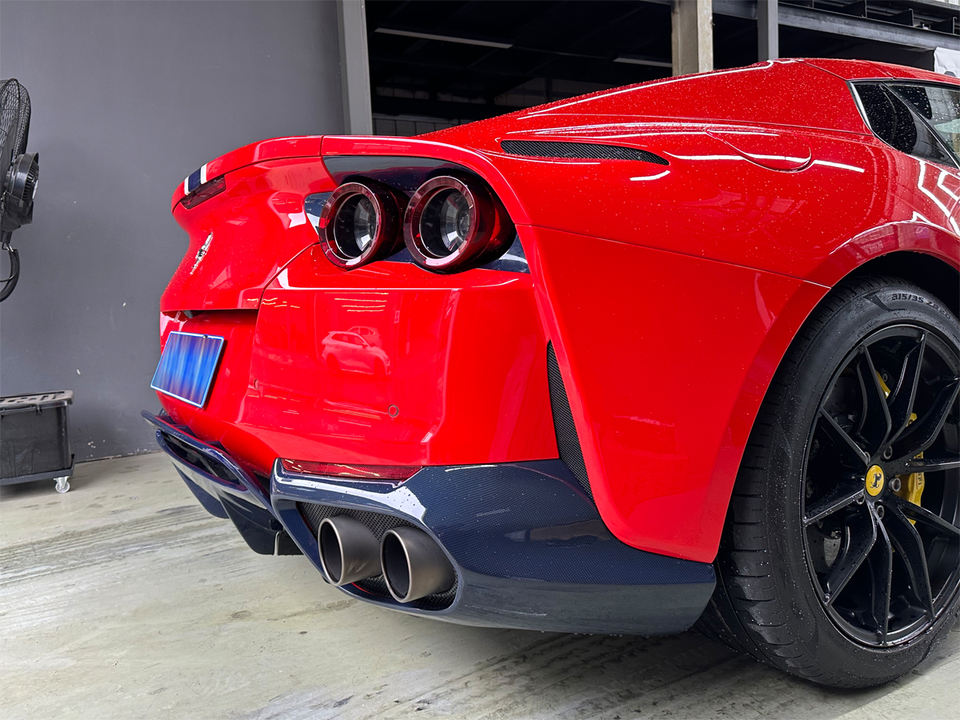 Ferrari 812 Superfast Dry Carbon Fiber Body Kits Rear Lip Spoiler for ...