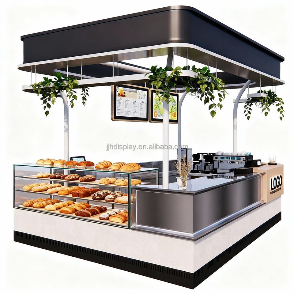 Custom Modern Trendy Wooden Cafe Bake Display Furniture Custom Sweets ...