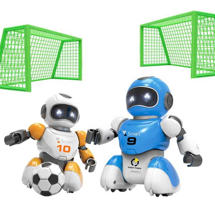 Smart Soccer Robot RC - 2pc Battled Robot Toys for Kids, Light & Sound ...