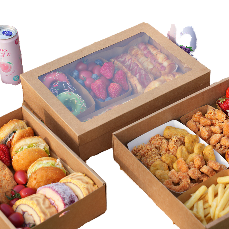 LVYA Biodegradable Corrugated Board Food Packaging Boxes for Bakery for ...