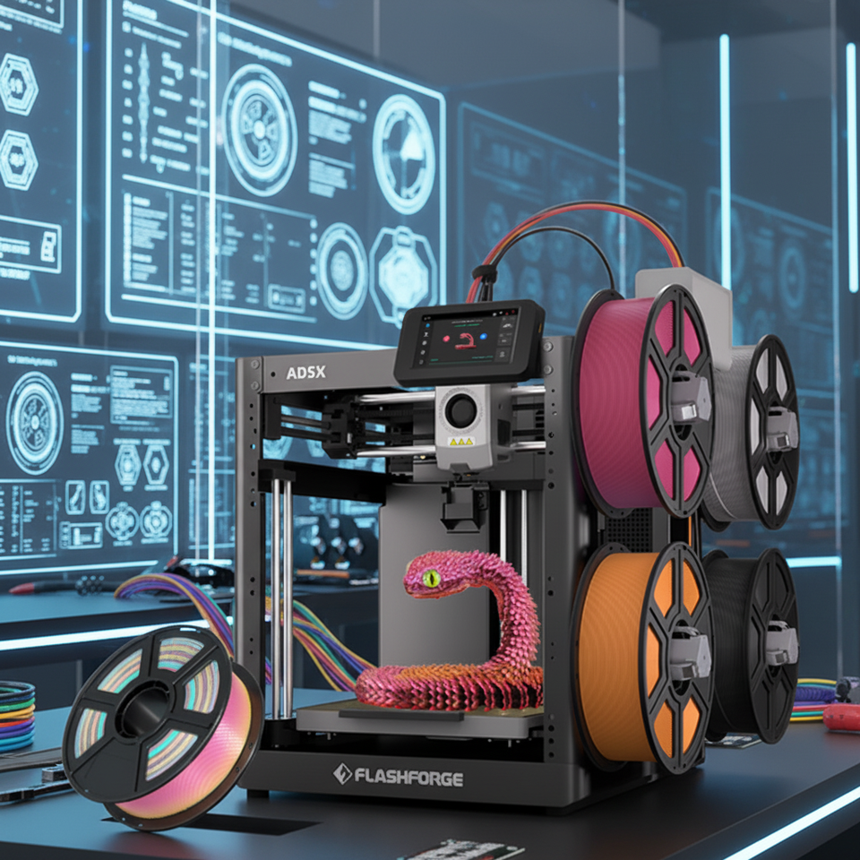 AD5X Flashforge Digital 3D Printer High-Speed Portable Multi-Color FDM ...