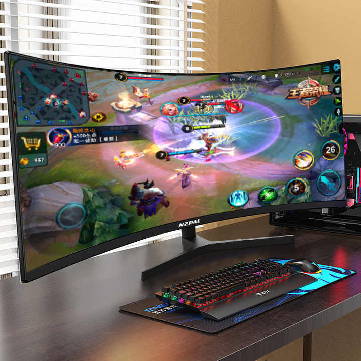 34 Inch Computer Monitor 34inch 165HZ Curved Monitor 4k LCD Gaming ...