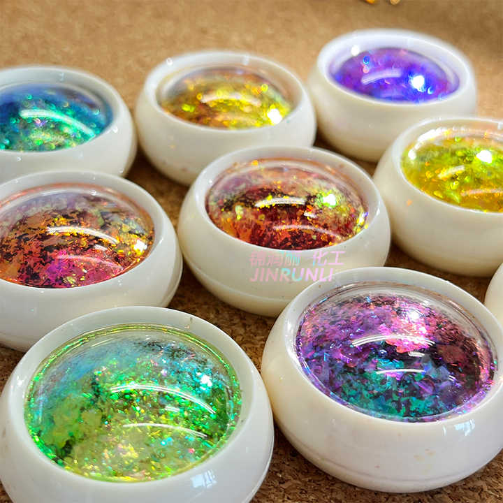 Metallic Effect Chameleon Aurora Nail Art & Eyeshadow Pigment Flake ...