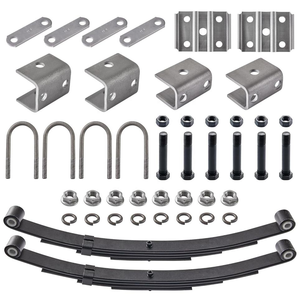 New 3500lb Tandem Trailer Leaf Spring Kit with 5-1/2" U-Bolts-Complete ...