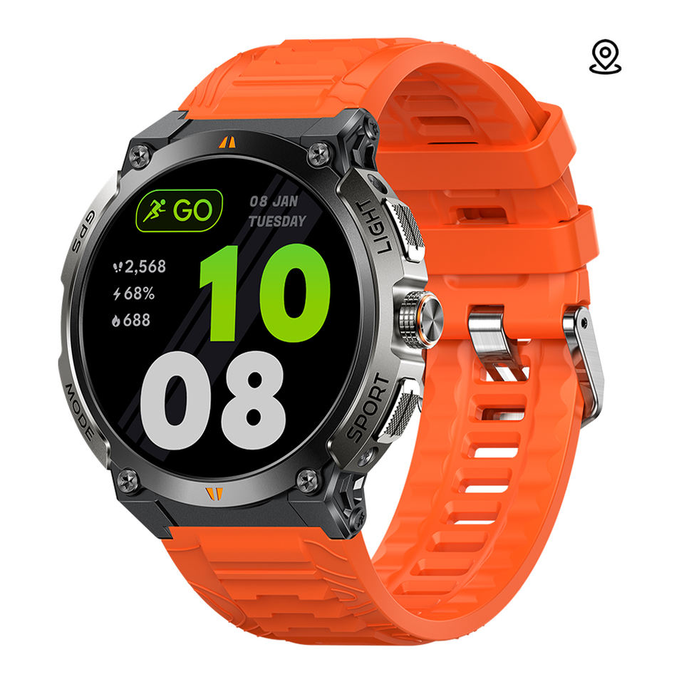 AK17G GPS Smart Watch - IP68 Waterproof & Fitness Tracker