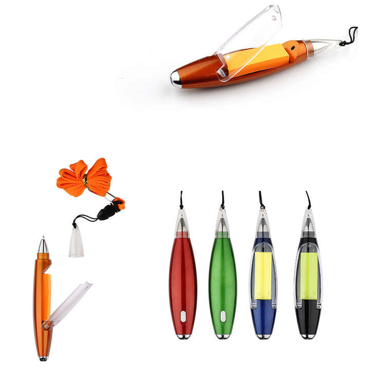 Creative Multifunctional Blue Ink Ballpoint Pen LED Light Stationery ...