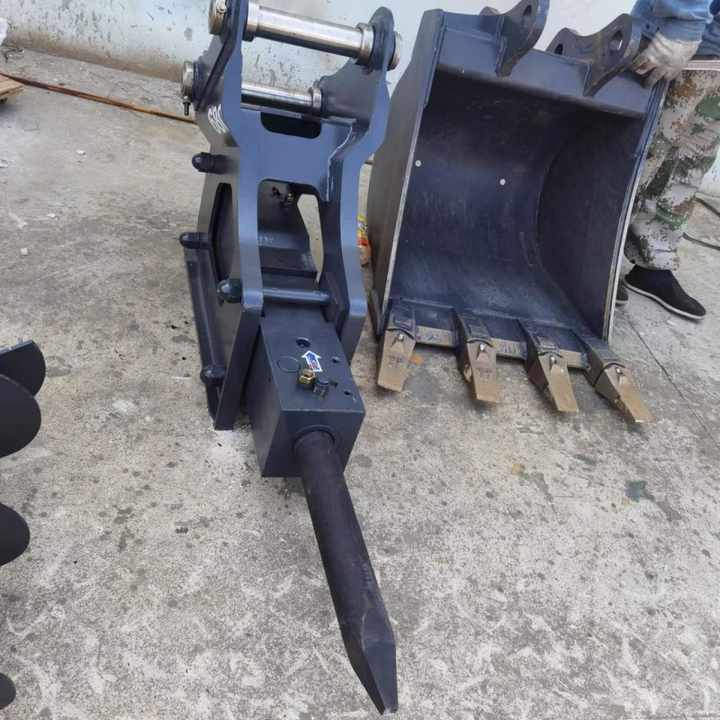 Backhoe Loader Hammer Auger 4-in-1 6 in 1 Bucket Forklift
