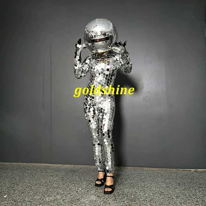 Women's Tight-Fitting Face Mask Silver Reflective Mirror Surface Mirror ...