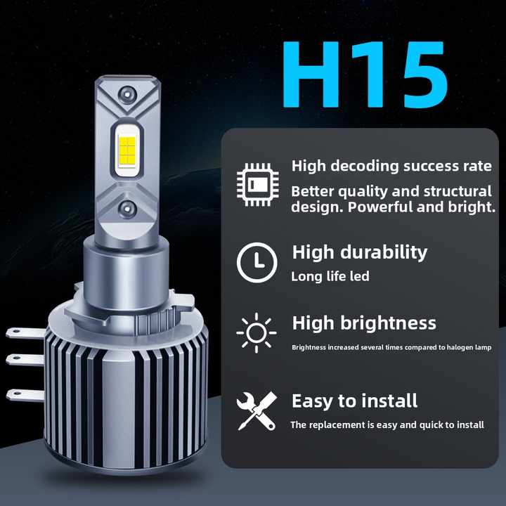 H15 Decoder High Beam Daytime Running Light Bulb Super Bright LED ...