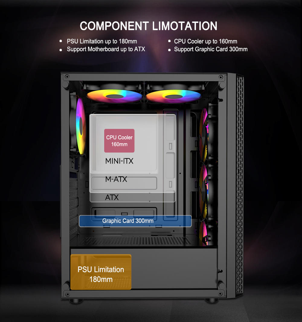 2022 Good Price Mini Atx Anime Desktop Desk Solid Glass Cabinet Gaming ...